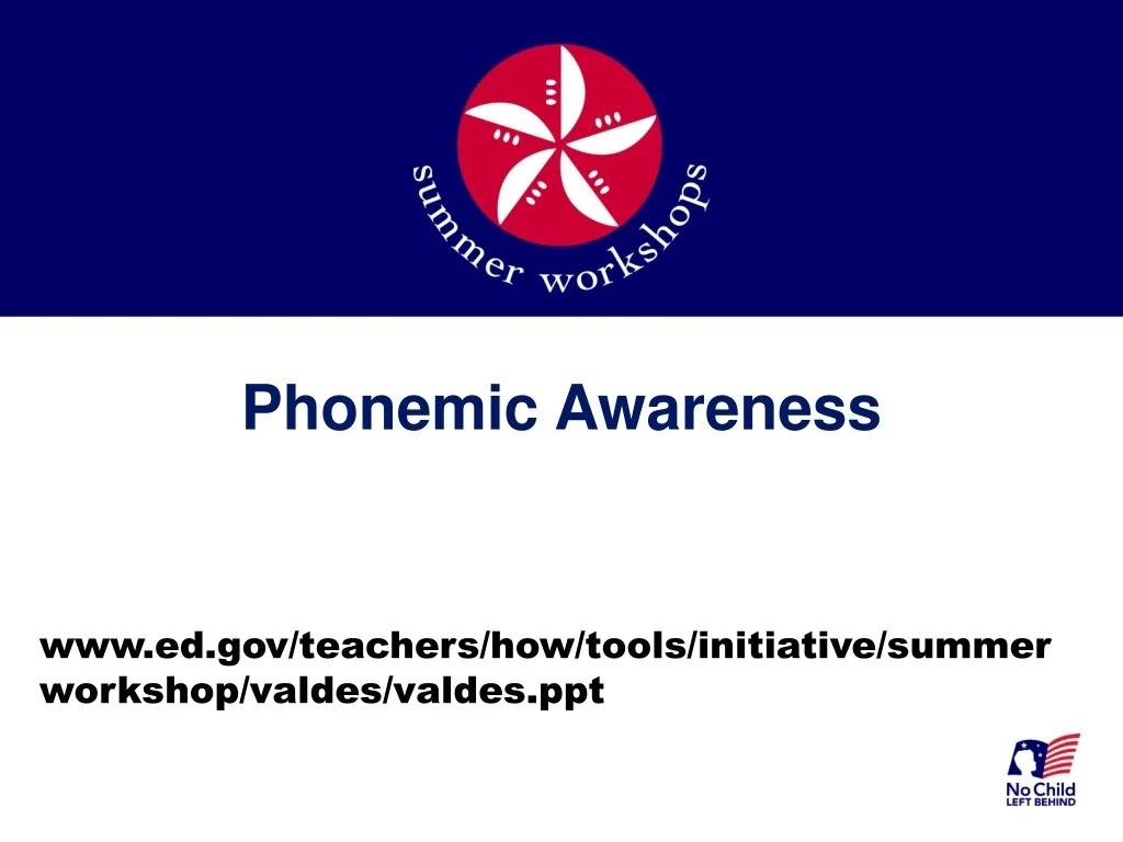 PPT - Phonemic Awareness Workshop: Effective Strategies for Reading ...