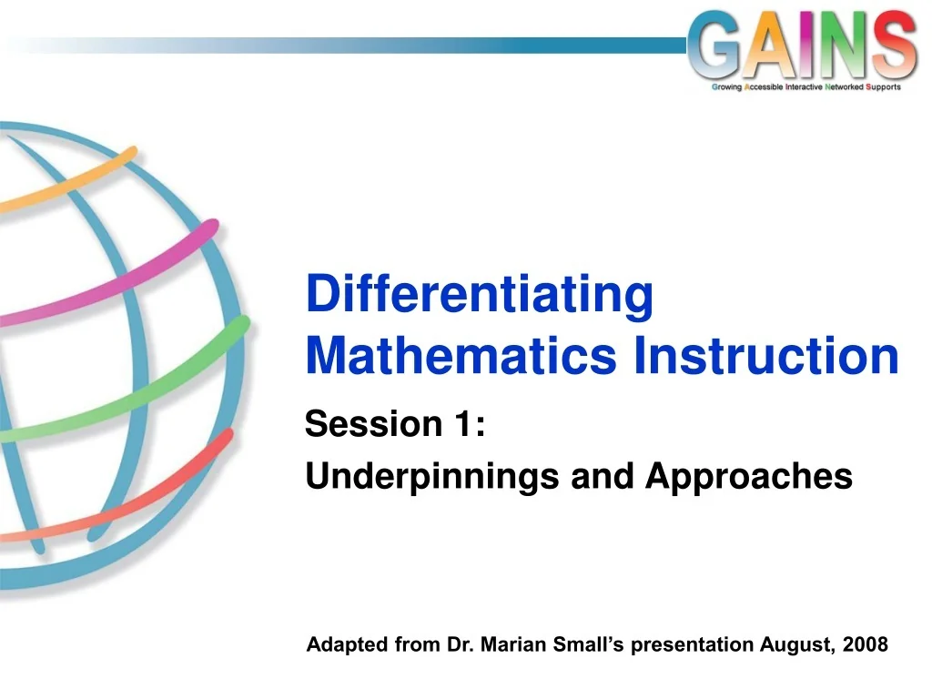 PPT - Enhancing Mathematics Instruction Through Differentiation ...