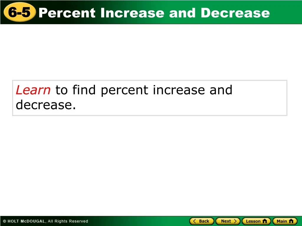 PPT - Mastering Percent Increase and Decrease Techniques PowerPoint Presentation - ID:9544082