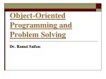 PPT - Chapter 1 Introduction to Object-Oriented Programming and Problem Solving PowerPoint ...
