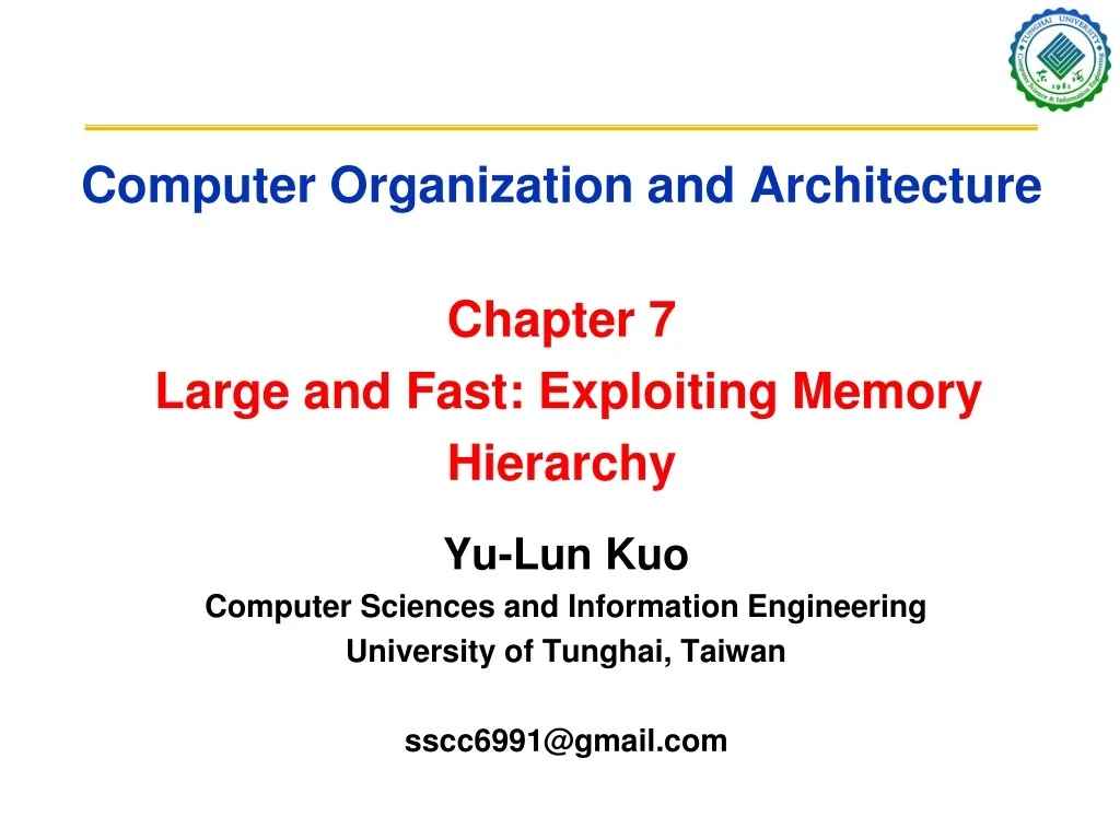 PPT - Memory Hierarchy in Computer Organization: Exploiting Speed and Size PowerPoint ...