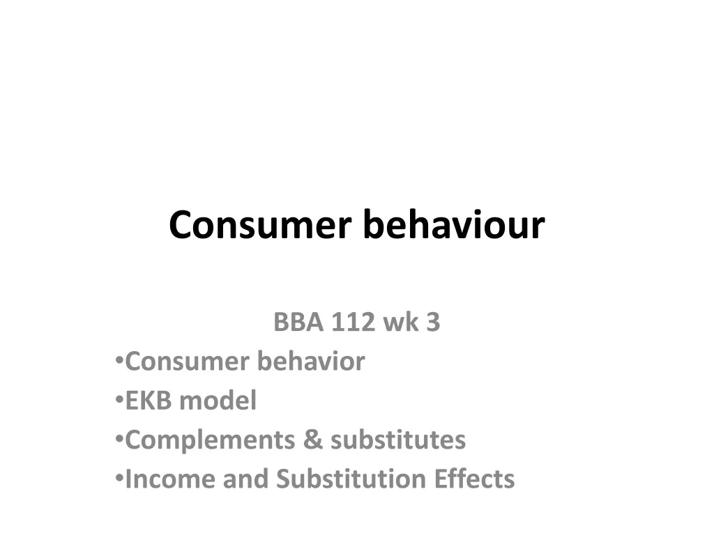 PPT - Consumer behaviour PowerPoint Presentation, free download - ID ...