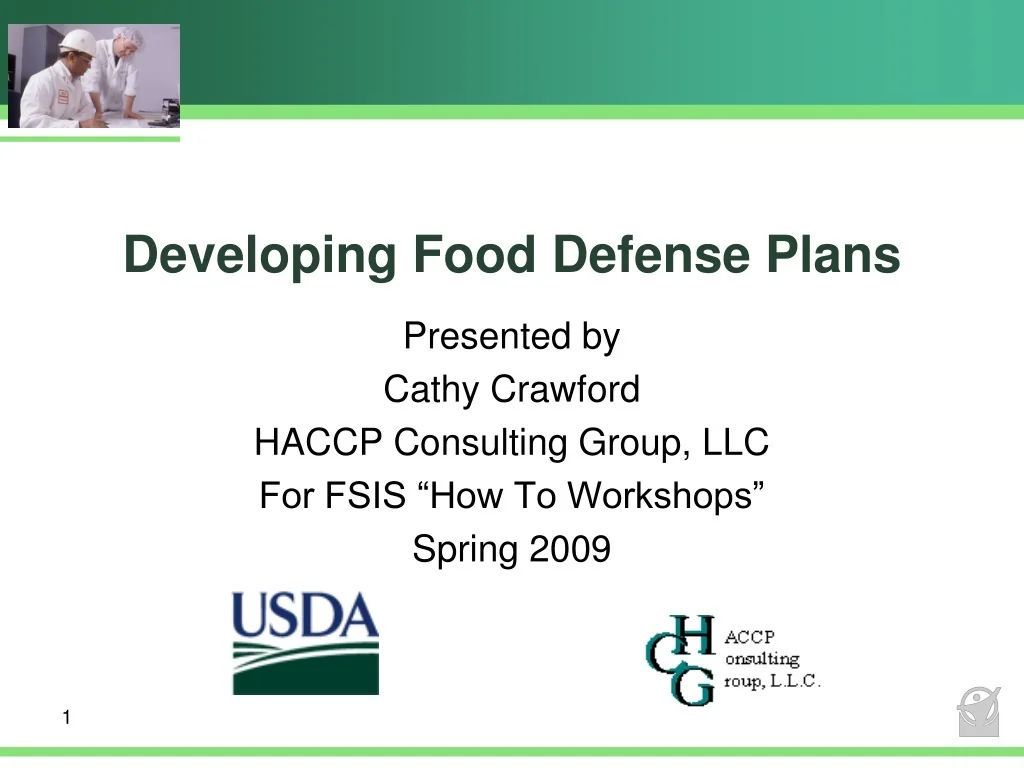 PPT - Enhancing Food Defense: Building Your Own Plan with Cathy ...