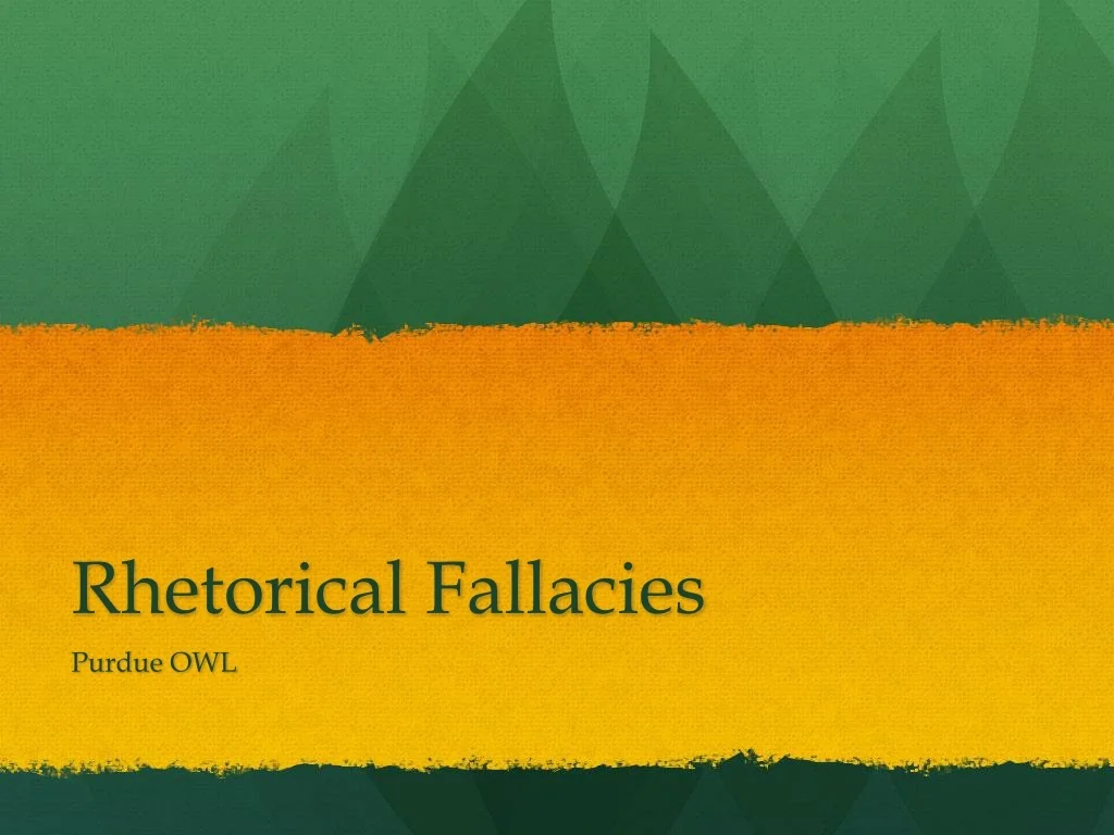 PPT - Avoiding Logical Fallacies in Arguments PowerPoint Presentation ...
