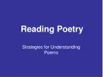PPT - Reading and responding to poetry. PowerPoint Presentation, free ...