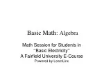 PPT - PRESENTATION 12 Basic Algebra PowerPoint Presentation, free ...
