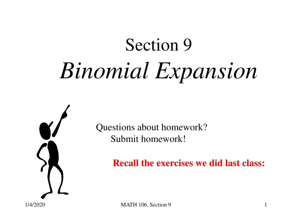 PPT - Master the Binomial Expansion Theorem in MATH 106 PowerPoint ...
