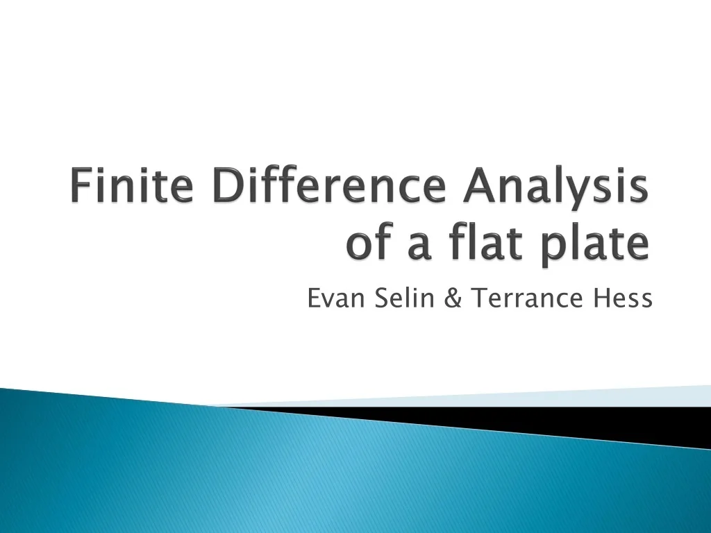 PPT - Finite Difference Analysis of Flat Plate Temperature Distribution ...