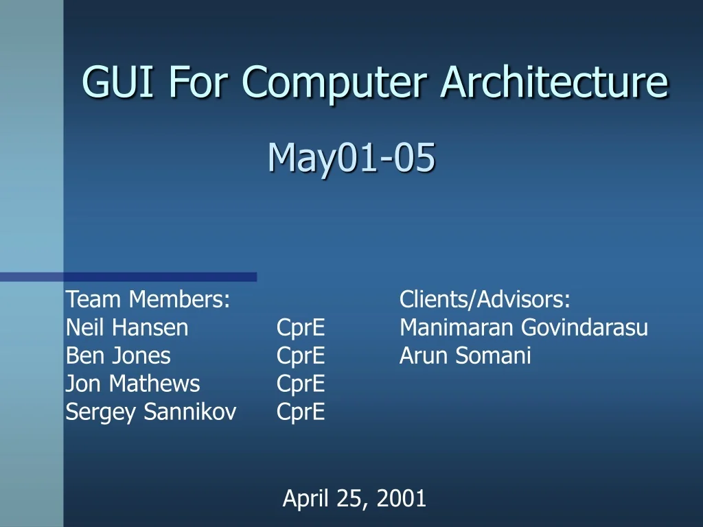 PPT - GUI For Computer Architecture PowerPoint Presentation, free ...