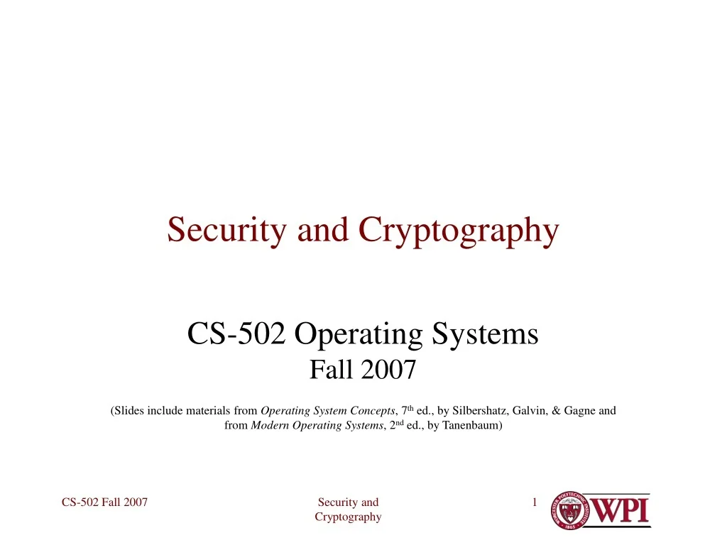 PPT - Security and Cryptography PowerPoint Presentation, free download ...