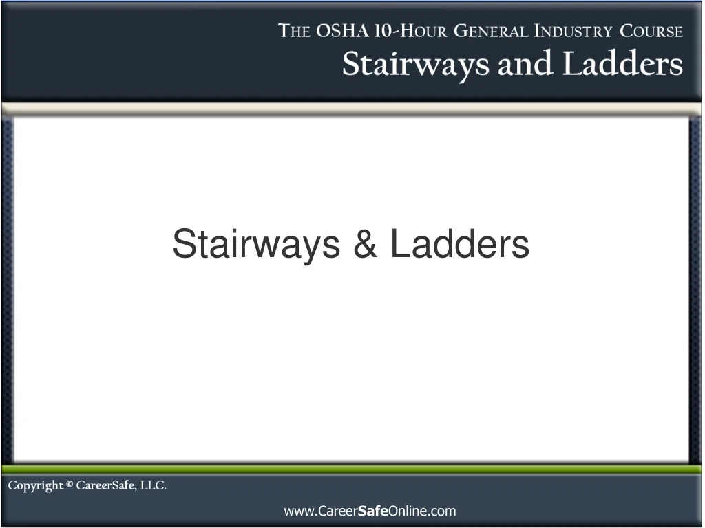 PPT - Safety Guidelines for Stairways and Ladders | Prevent Falls and ...