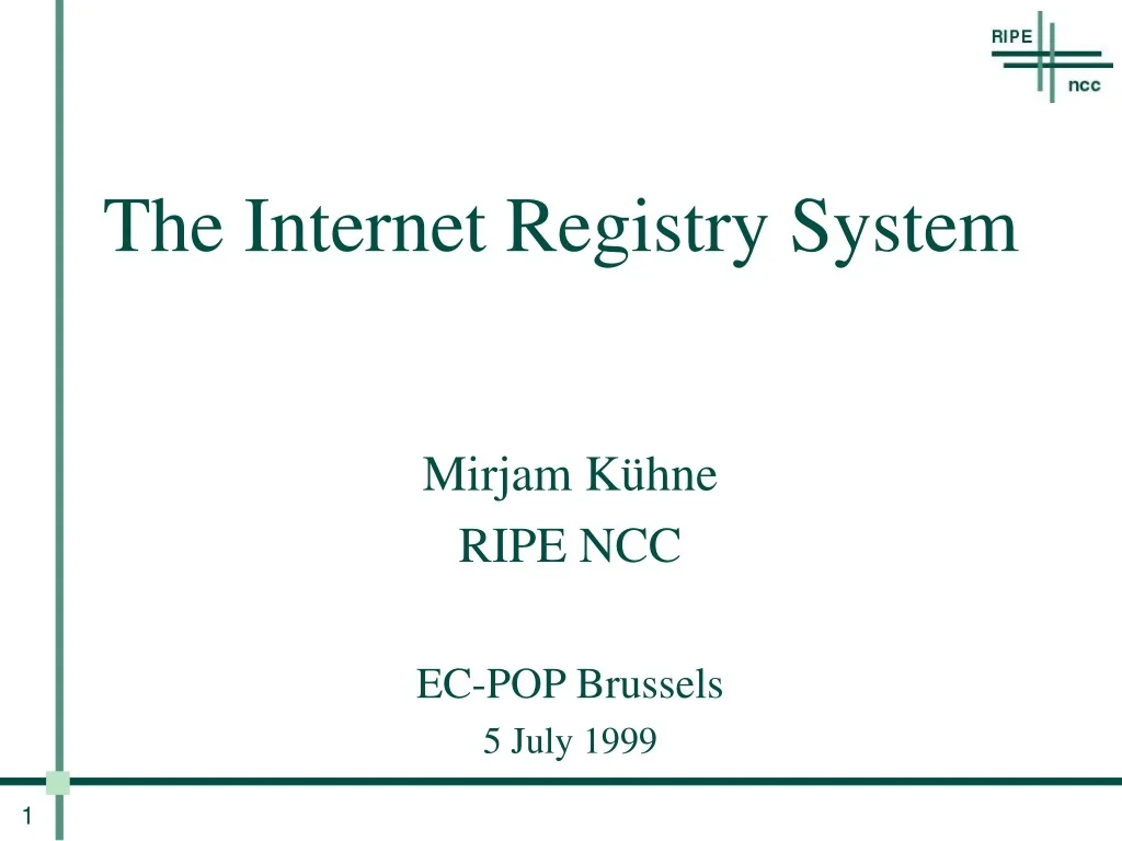 PPT - The Internet Registry System PowerPoint Presentation, free ...