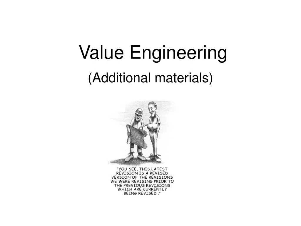 PPT - Value Engineering PowerPoint Presentation, free download - ID:9561936
