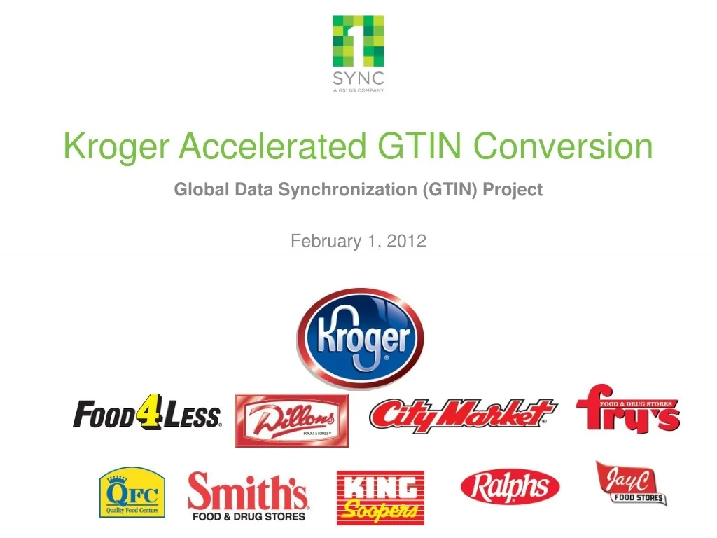 PPT - Kroger Accelerated GTIN Conversion PowerPoint Presentation, free ...