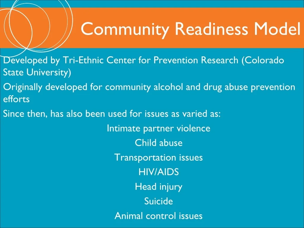 PPT - Community Readiness Model Overview: Assessing and Enhancing ...