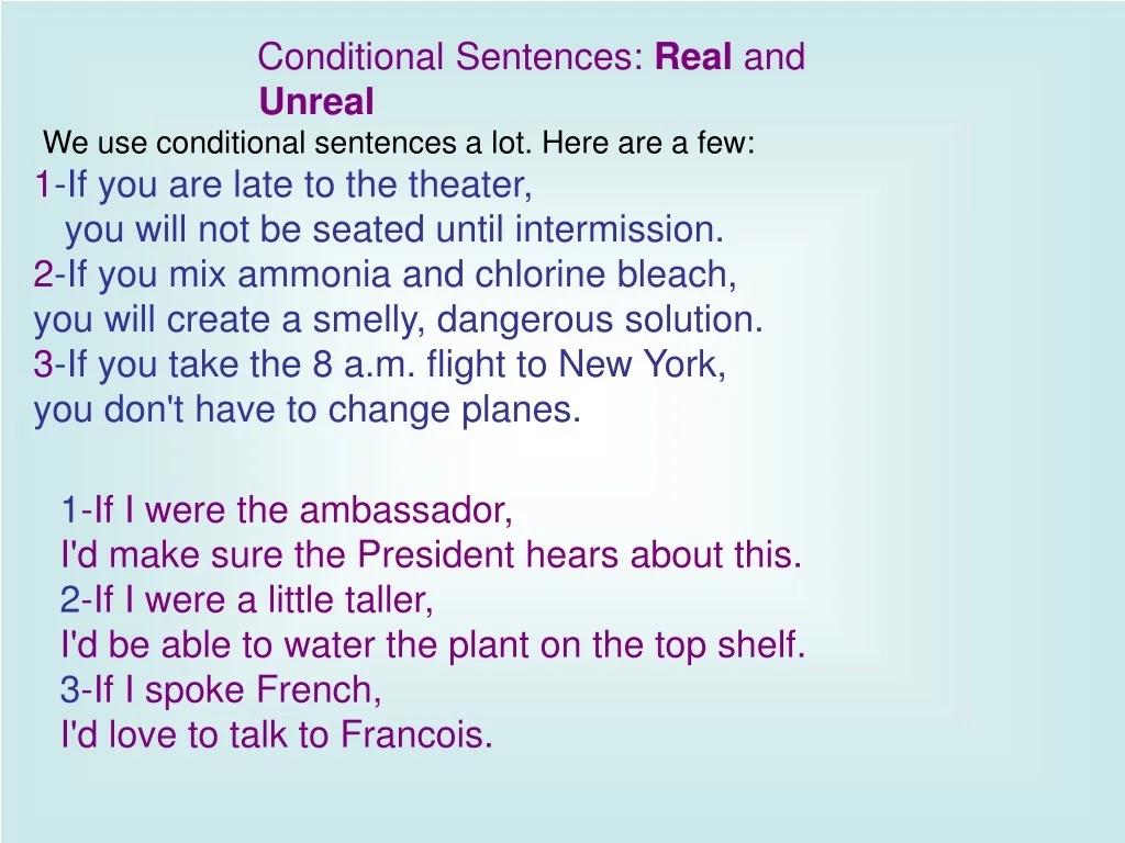 PPT - Conditional Sentences: Real vs Unreal | Practical Grammar Guide PowerPoint Presentation ...