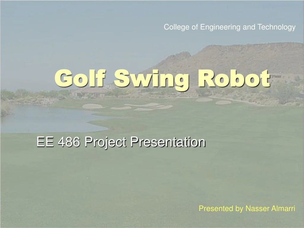 PPT - Golf Swing Robot PowerPoint Presentation, free download - ID:9562697