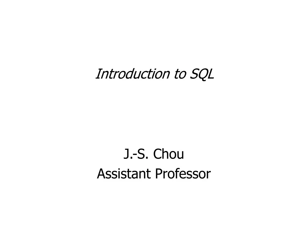 PPT - Introduction to SQL PowerPoint Presentation, free download - ID ...