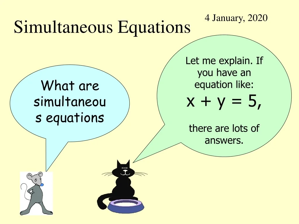 PPT - Understanding Simultaneous Equations: Step-by-Step Guide to Solve ...