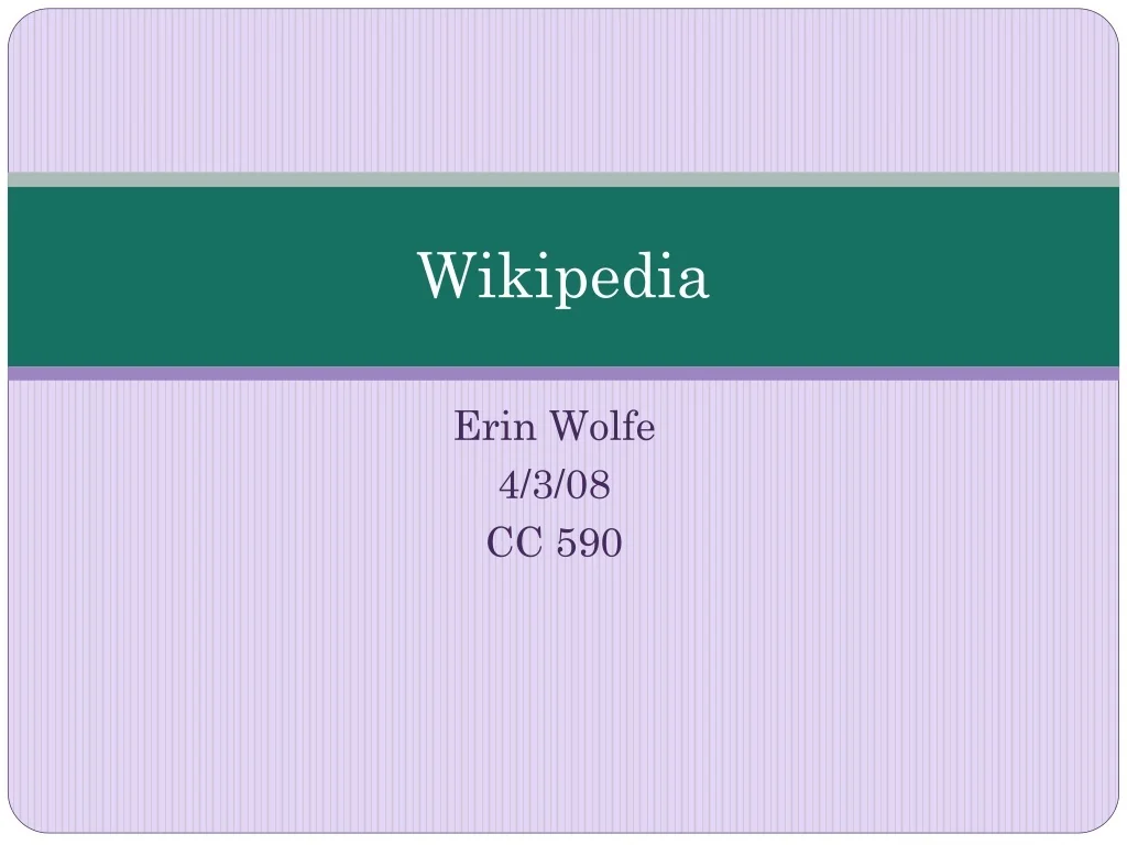 PPT - Wikipedia PowerPoint Presentation, free download - ID:9565170