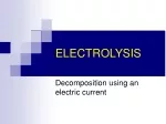 PPT - Electrolysis PowerPoint Presentation, free download - ID:3198805