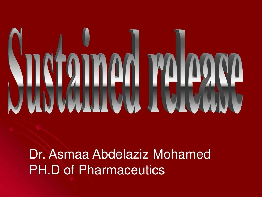 PPT - Sustained release PowerPoint Presentation, free download - ID:9565703