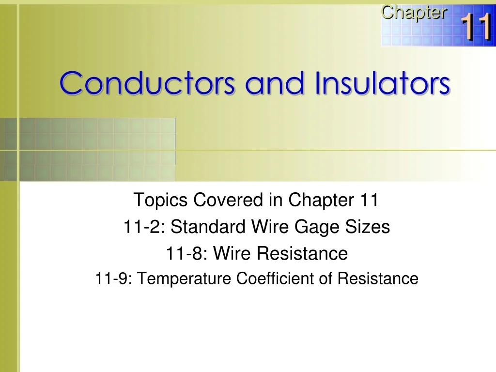 PPT - Conductors and Insulators PowerPoint Presentation, free download ...