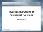 PPT - Section 3-7 Investigating Graphs of Polynomial Functions ...