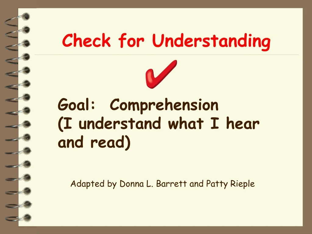 PPT - Check for Understanding PowerPoint Presentation, free download ...