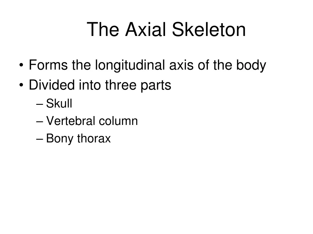 PPT - Axial Skeleton: Anatomy and Functions PowerPoint Presentation ...