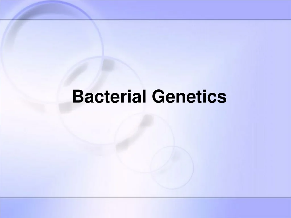 PPT - Bacterial Genetics PowerPoint Presentation, free download - ID ...