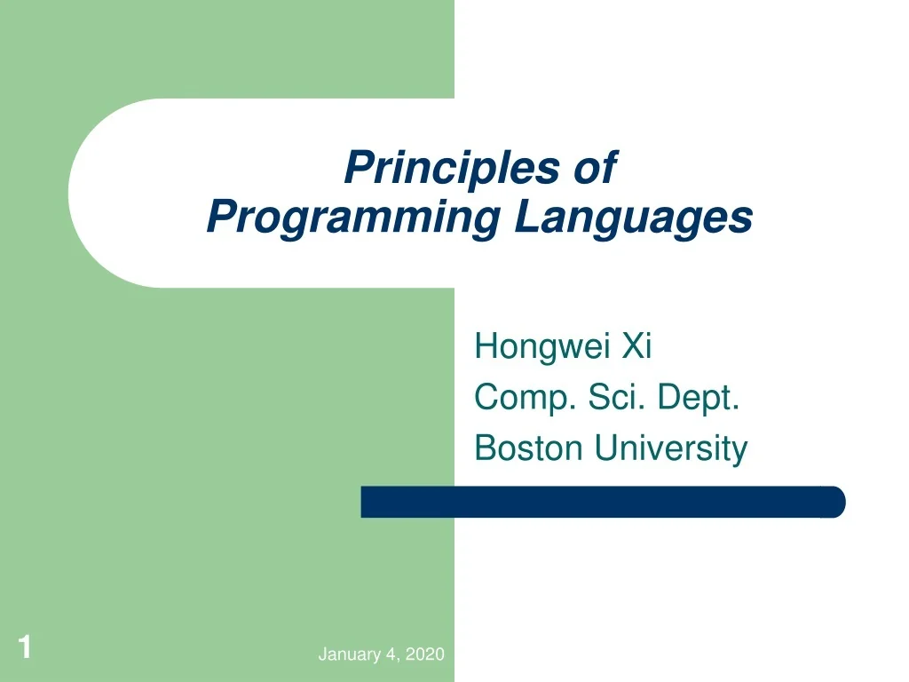PPT - Principles of Programming Languages PowerPoint Presentation, free ...