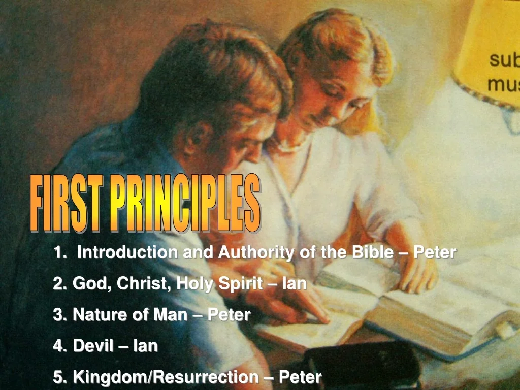 PPT - Bible First Principles: Anchoring Your Faith in God's Truth ...
