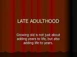 PPT - Physical Development in Late Adulthood PowerPoint Presentation ...