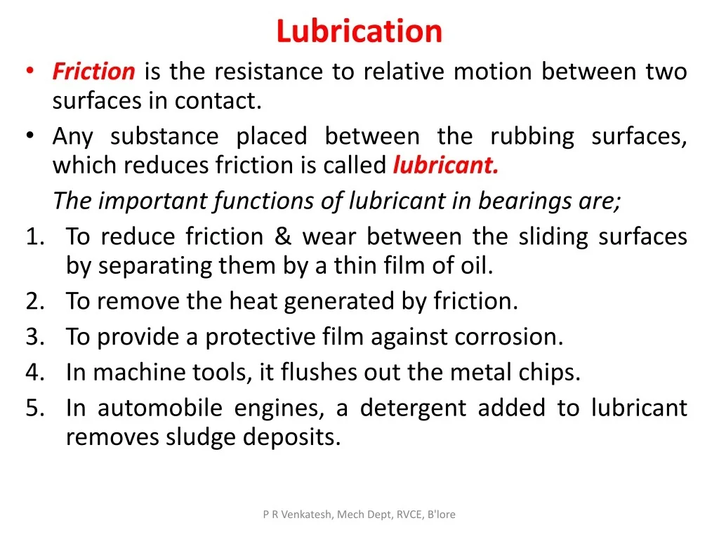 PPT - Lubrication PowerPoint Presentation, free download - ID:9578002