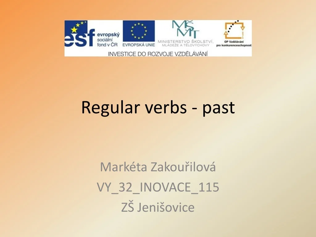 PPT - Regular verbs - past PowerPoint Presentation, free download - ID ...