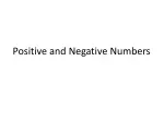 PPT - Positive and Negative Numbers PowerPoint Presentation, free ...