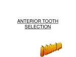PPT - SELECTION OF ANTERIOR TEETH. PowerPoint Presentation, free ...