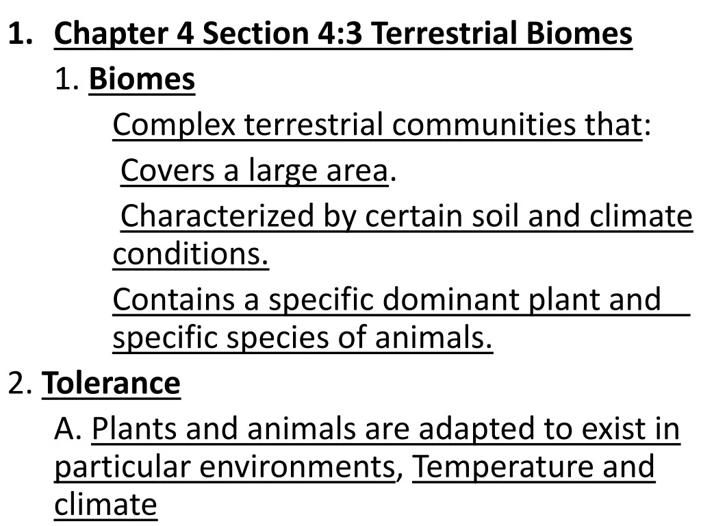 PPT - Exploring Terrestrial Biomes: Diverse Ecosystems of Earth ...