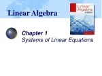 PPT - Chap. 1 Systems of Linear Equations PowerPoint Presentation, free ...