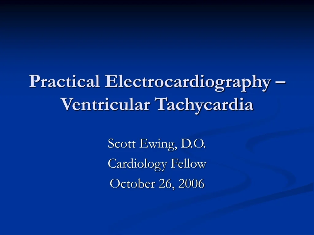 PPT - Comprehensive Guide to Ventricular Tachycardia Diagnosis ...