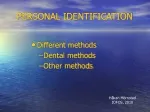 PPT - Personal Identification PowerPoint Presentation, free download ...