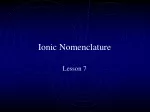 PPT - Ionic Bonding and Nomenclature PowerPoint Presentation, free ...