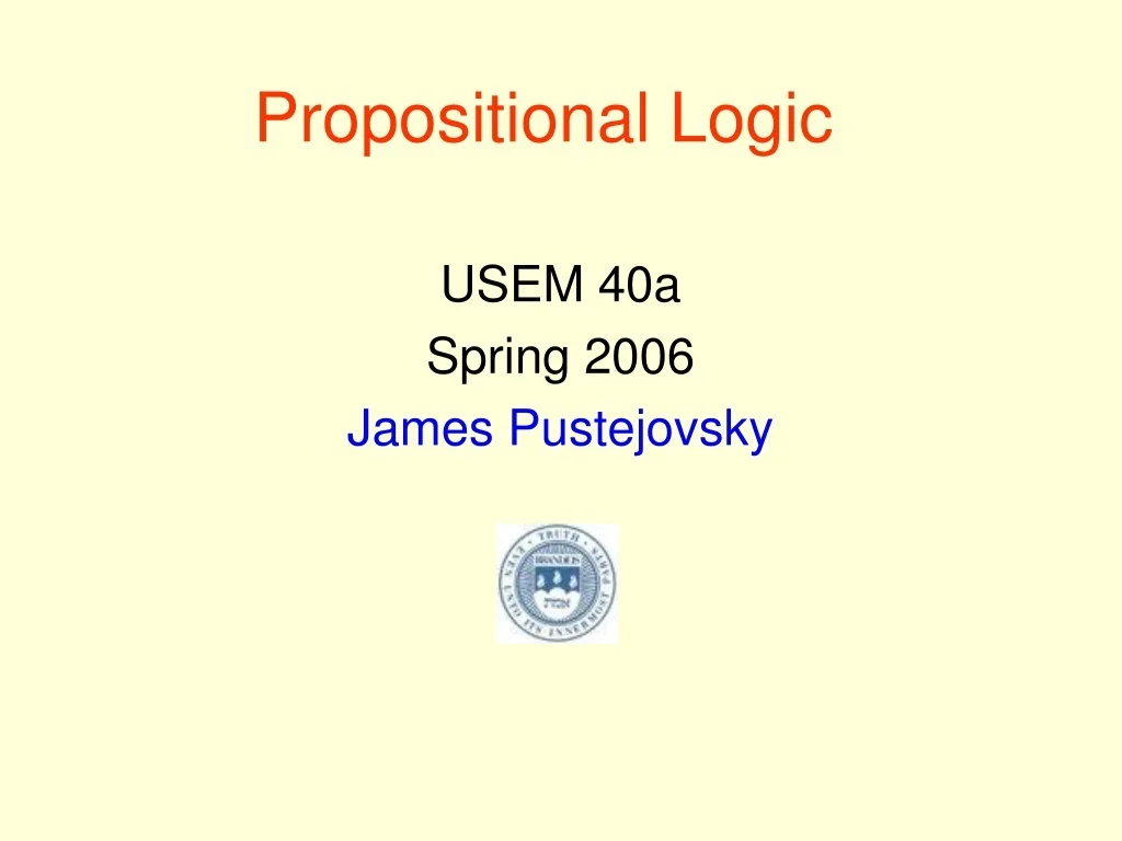 PPT - Propositional Logic PowerPoint Presentation, free download - ID ...
