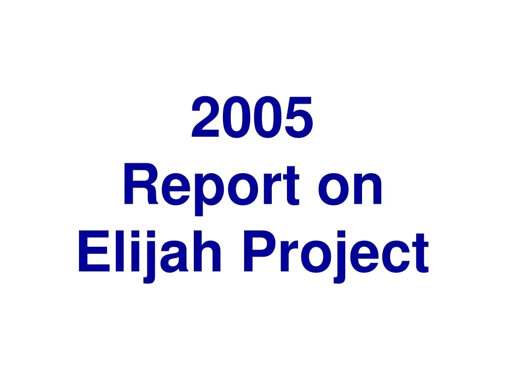 PPT - Global Impact of Elijah Project: Youth Evangelism Success Stories ...