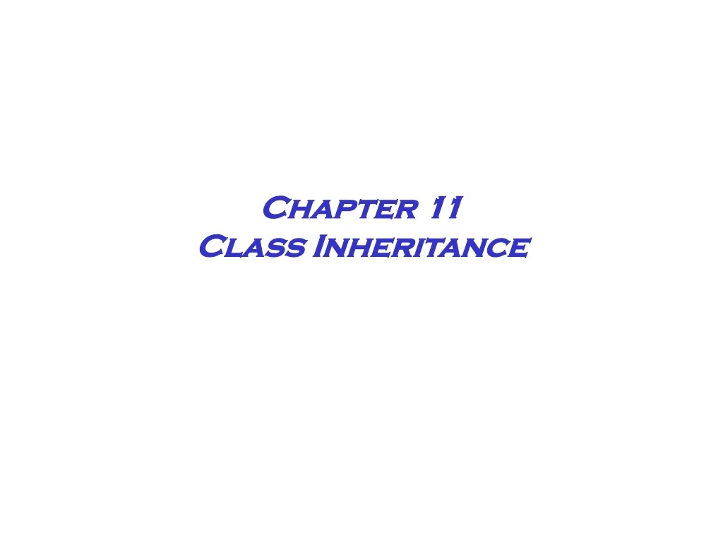 Ppt Class Inheritance In Object Oriented Programming Powerpoint 9361