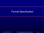 PPT - Mathematical Modeling and Formal Specification Languages ...