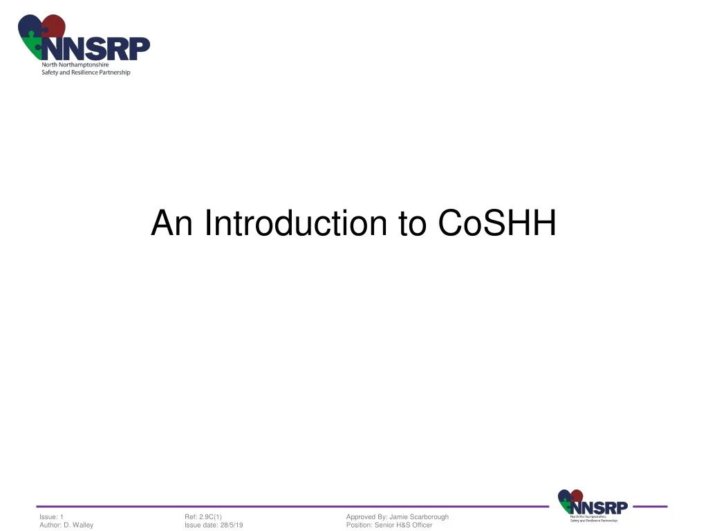 PPT - Introduction to CoSHH Housekeeping: Preventing Exposure to ...