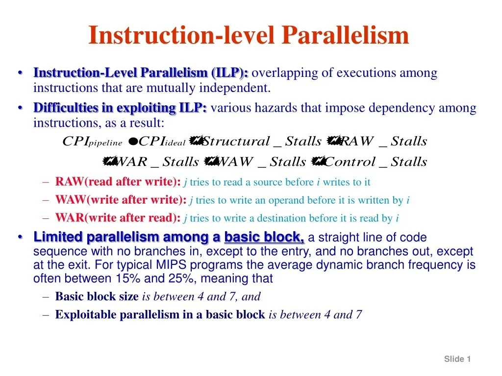 PPT - Instruction-level Parallelism PowerPoint Presentation, free ...