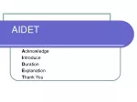 PPT - AIDET Lab PowerPoint Presentation, free download - ID:5960570